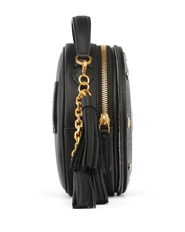 Mcm Pina Small Studded Leather Crossbody