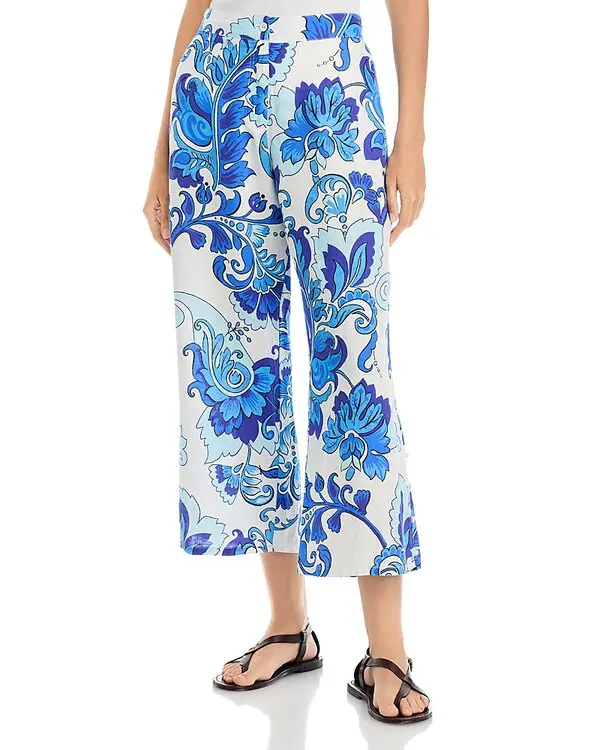 Johnny Was Cropped Linen Pants