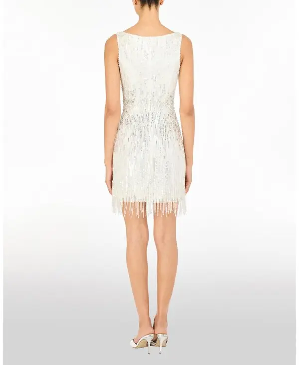 Jenny Packham Noella Sequin Embellished Fringed Mini Dress