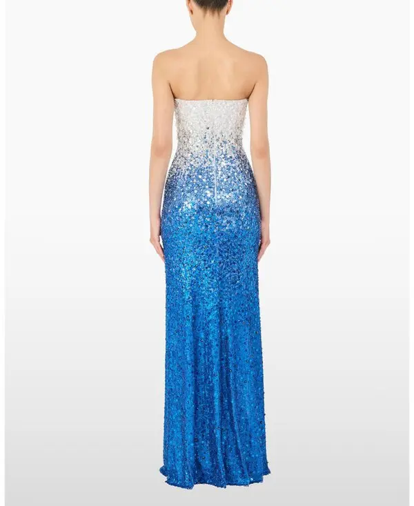 Jenny Packham Marle Saint Sequin Embellished Strapless Maxi Gown - Ivory