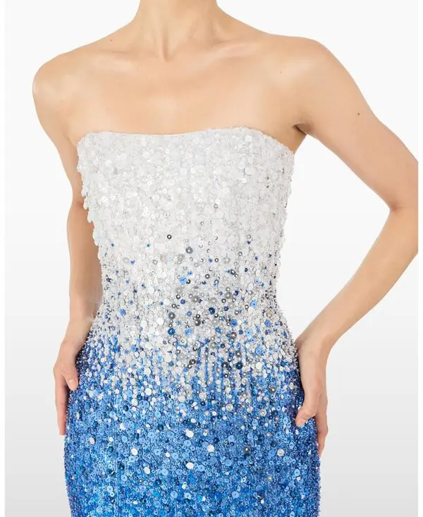 Jenny Packham Marle Saint Sequin Embellished Strapless Maxi Gown - Ivory