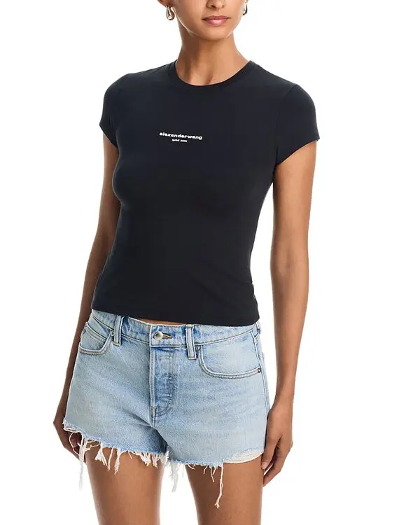 Alexander Wang Fitted Logo T-shirt - Black