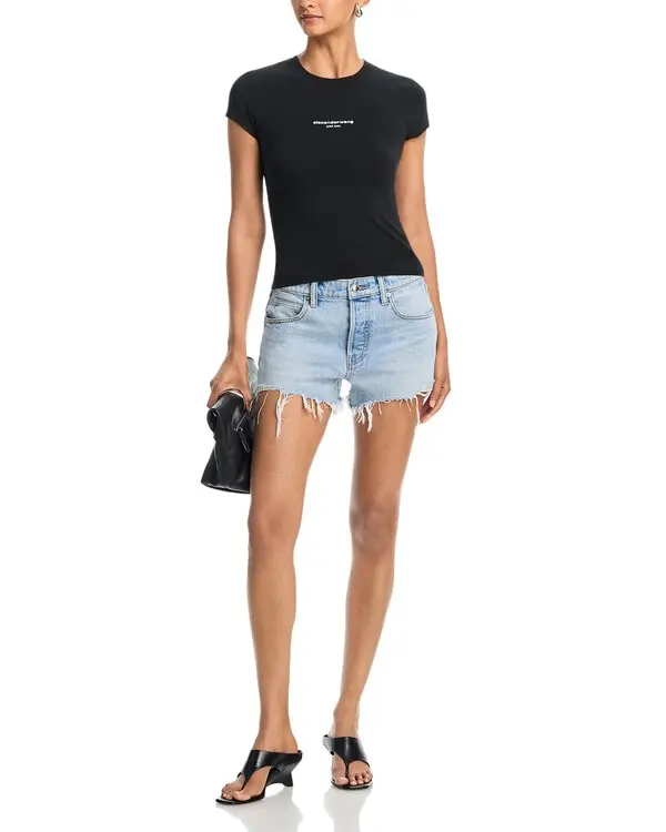 Alexander Wang Fitted Logo Tee - Black