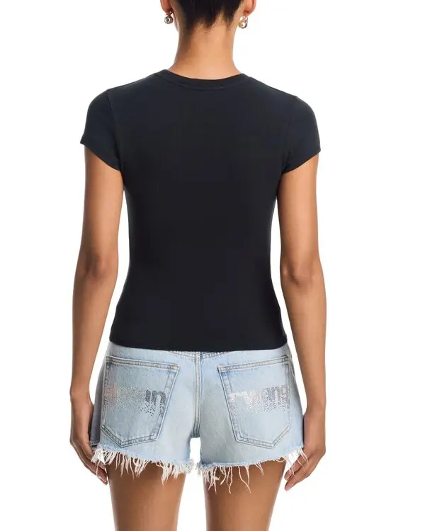 Alexander Wang Fitted Logo Tee - Black