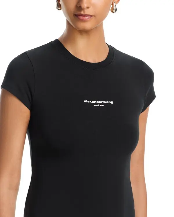 Alexander Wang Fitted Logo Tee - Black