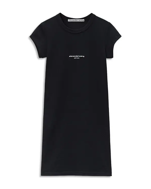 Alexander Wang Fitted Short Sleeve Mini Dress