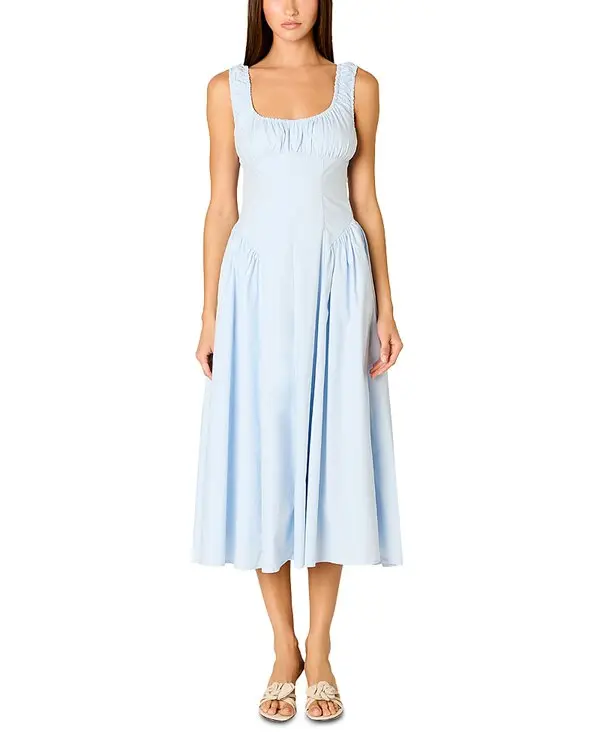 NIA Vittoria Sleeveless Midi Dress - Chambray