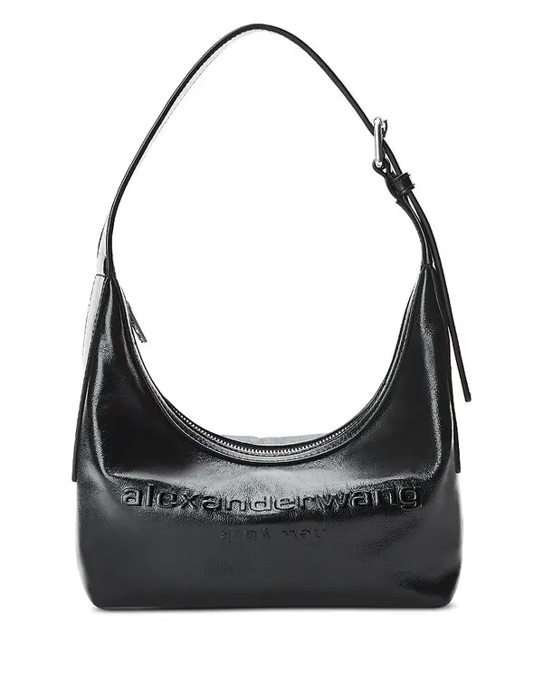 Alexander Wang Punch Small Leather Hobo Bag - Black