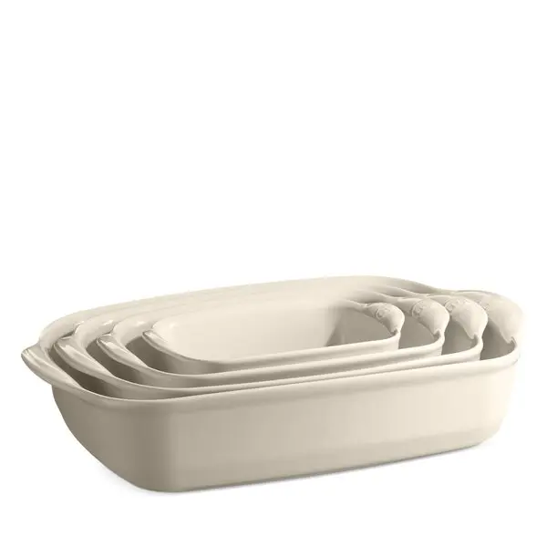 EMILE HENRY The Right Dish Rectangular Baker, 3.1 Qt - Ecru