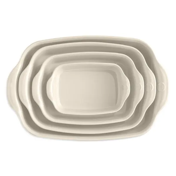 EMILE HENRY The Right Dish Rectangular Baker, 4.8 Qt - Ecru