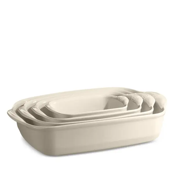 EMILE HENRY The Right Dish Rectangular Baker, 4.8 Qt - Ecru