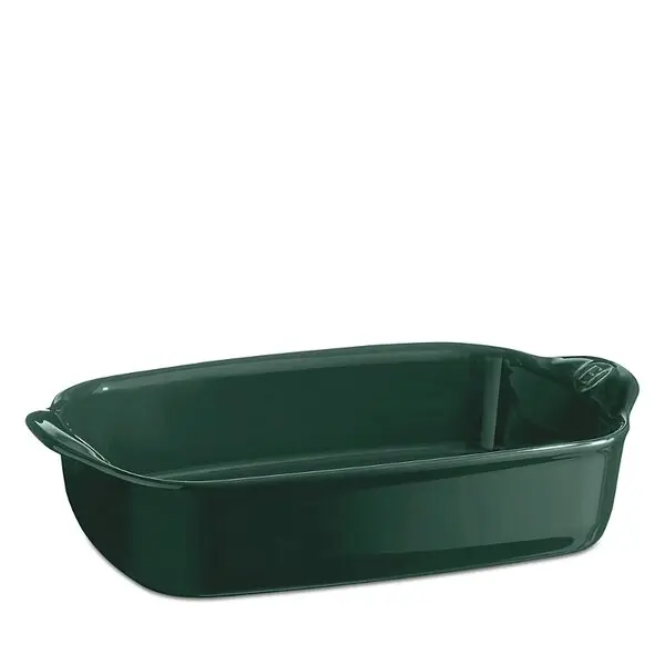 EMILE HENRY The Right Dish Rectangular Baker, 4.8 Qt - Evergreen