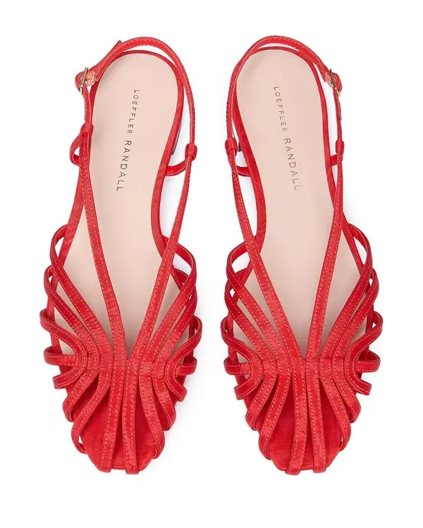 LOEFFLER RANDALL Devon Flat Sandals - Red