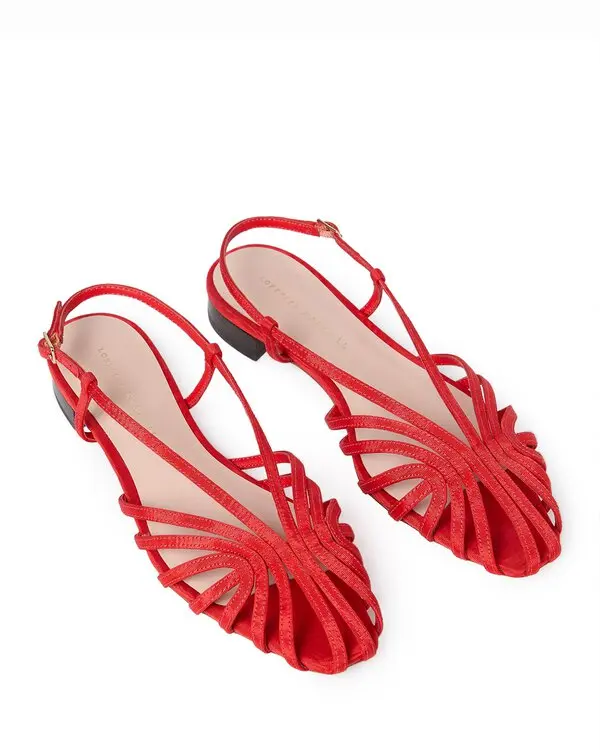 LOEFFLER RANDALL Devon Flat Sandals - Red