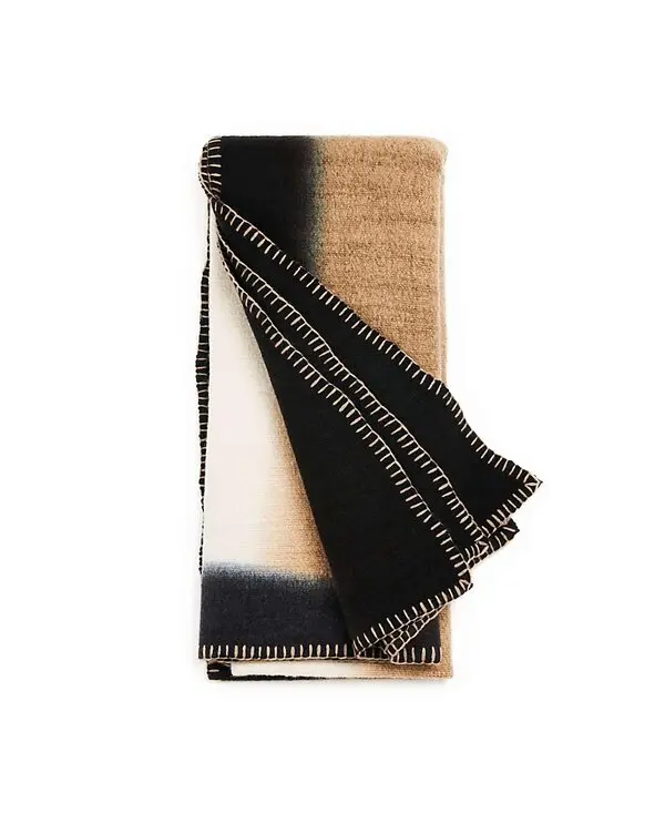 STUDIO VARIOUSLY Handwoven Ink Soft Merino Throw Blanket - Siroco Brown