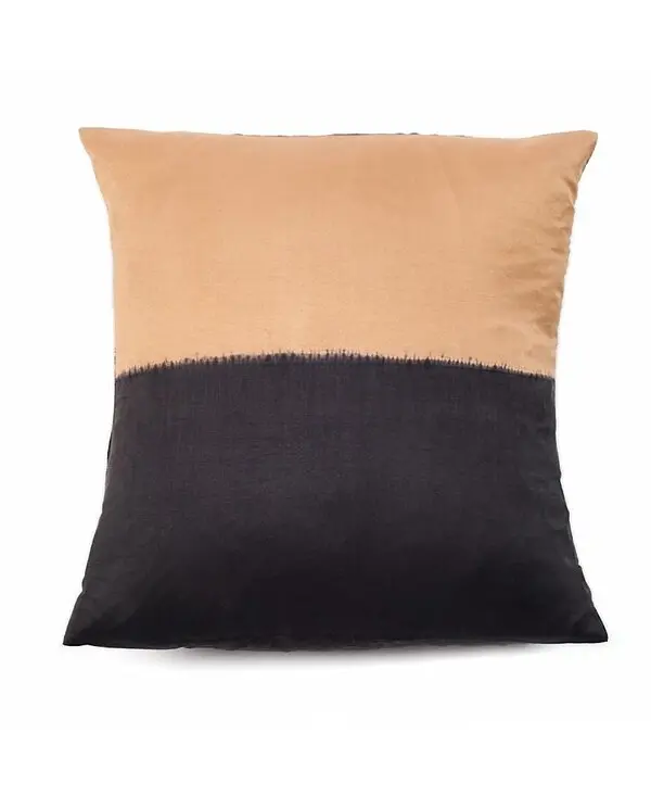STUDIO VARIOUSLY Kala Color Block Mulberry Silk Pillow Cover Only - Black