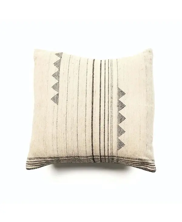 STUDIO VARIOUSLY Kora Handloom Artisanal Pillow, Cover Only - White