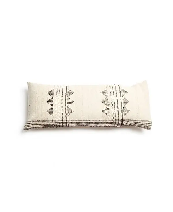 STUDIO VARIOUSLY Kora Artisanal Handwoven Lumbar Pillow Cover Only - Ivory