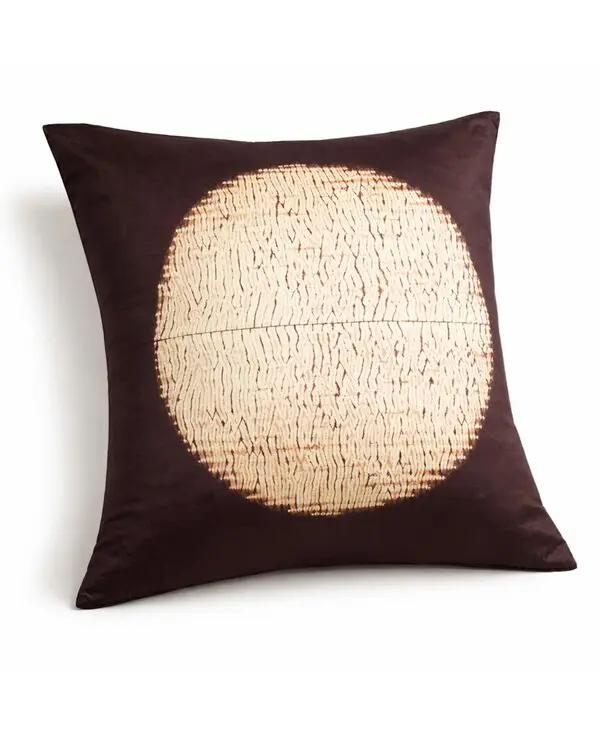 STUDIO VARIOUSLY Shunya Handcrafted Shibori Print Mulberry Silk Pillow, Cover Only