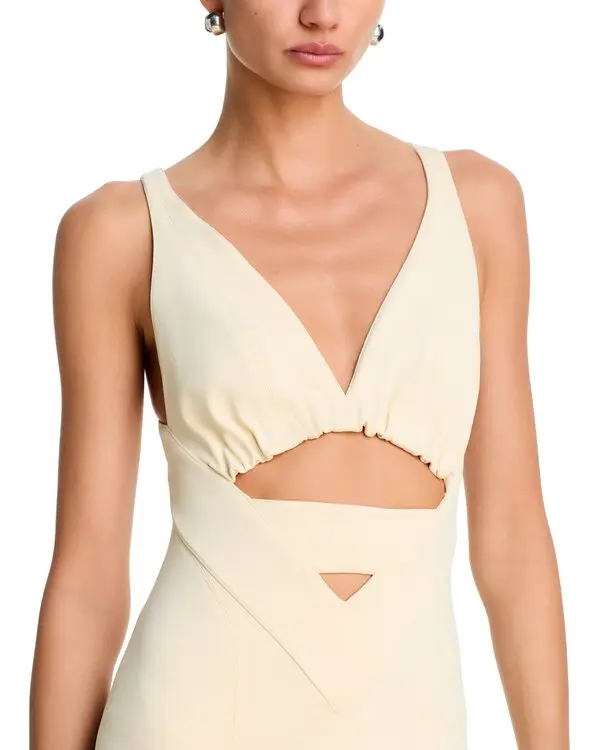Rabanne Draped Cut-out Midi Dress