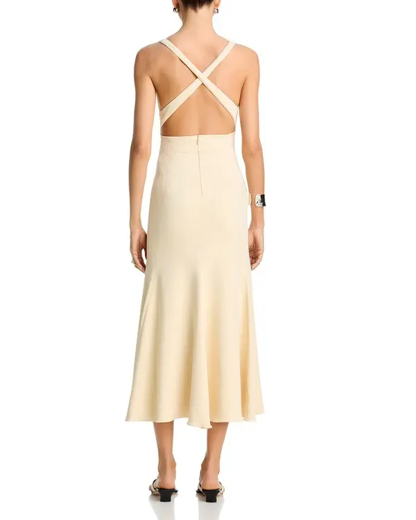 Rabanne Draped Cut-out Midi Dress