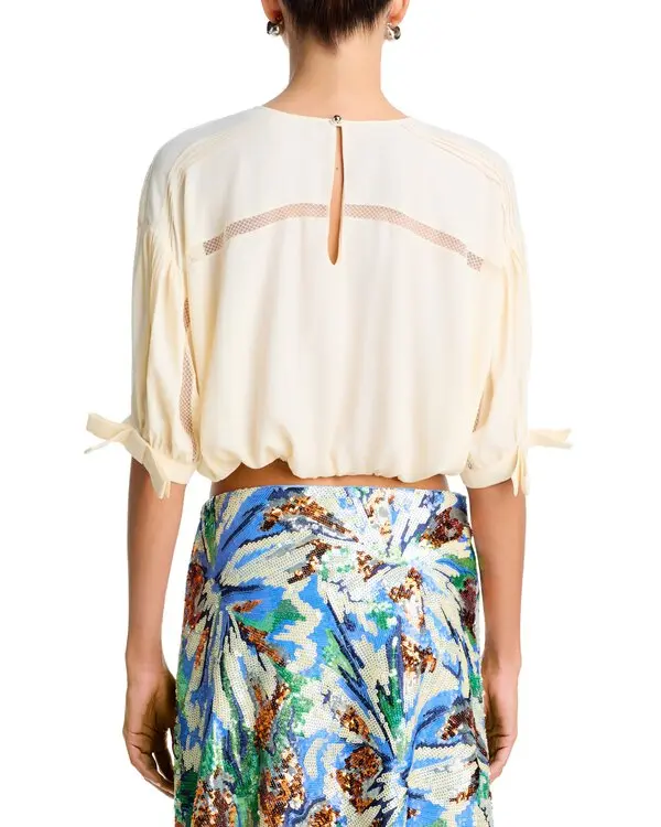 Rabanne Cropped Top With Tie Details