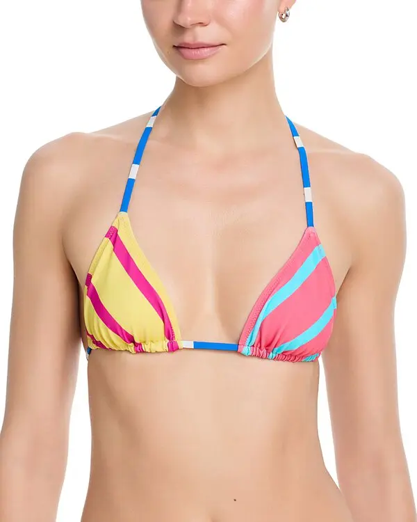 Solid & Striped The Iris Reversible Bikini Top - Colorblock Stripe