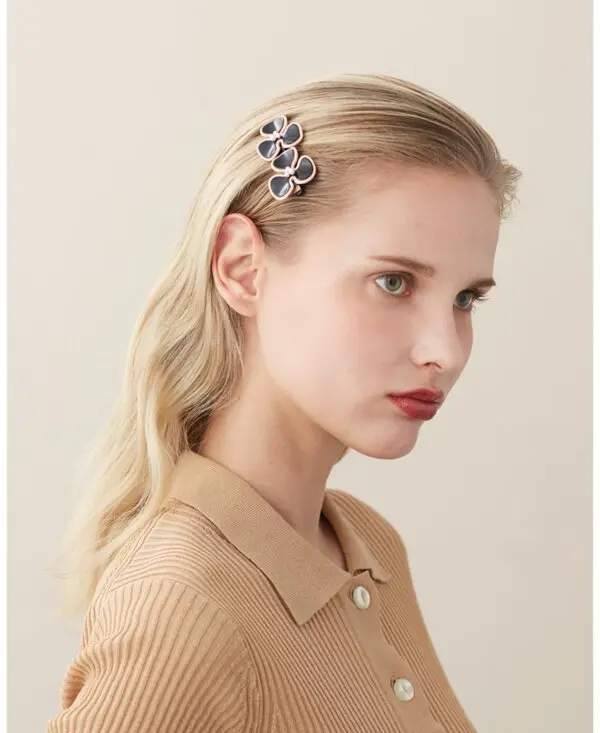 Alexandre De Paris Camelia Flower Acetate Barrette