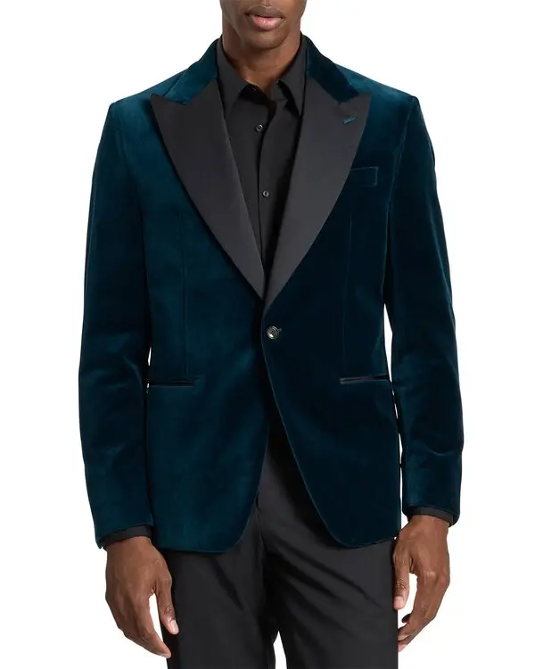 Ted Baker London Webster Velvet Blazer - Teal