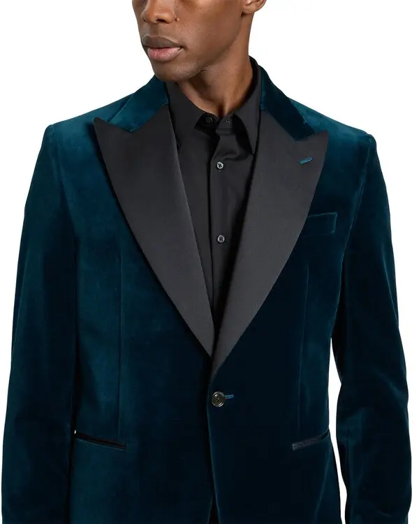 Ted Baker London Webster Velvet Blazer - Teal