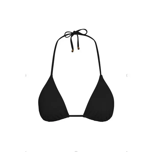 VITAMIN A Gia Triangle Bikini Top - Black