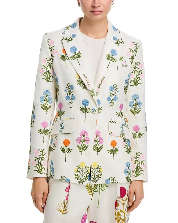 Elie Tahari The Amelia Embroidered Blazer - Multi Floral