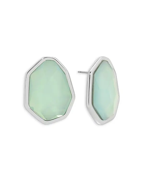 Ettika Seastone Stud Earrings - Silver