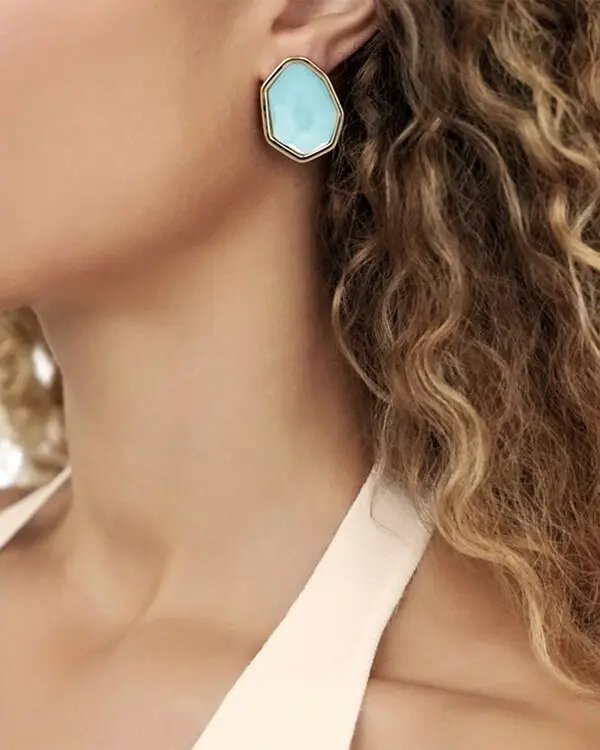 Ettika Seastone Stud Earrings