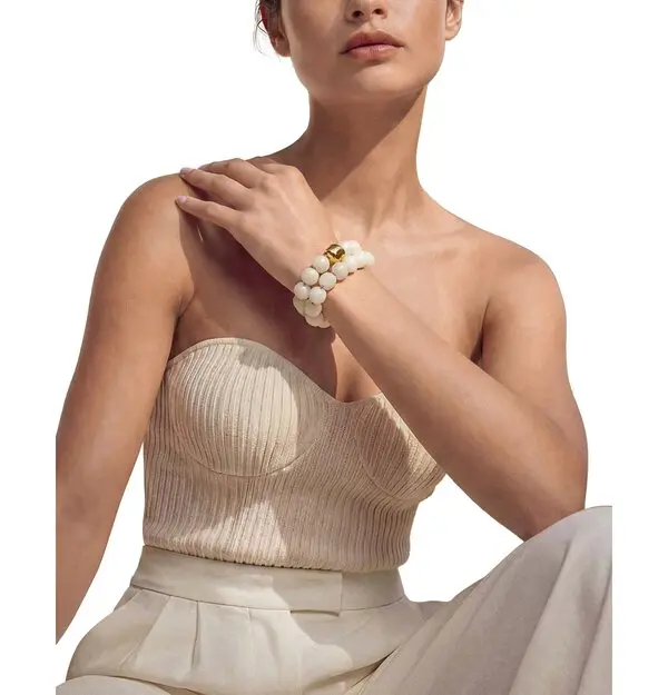 Ettika Power Bead Layered Stretch Bracelet