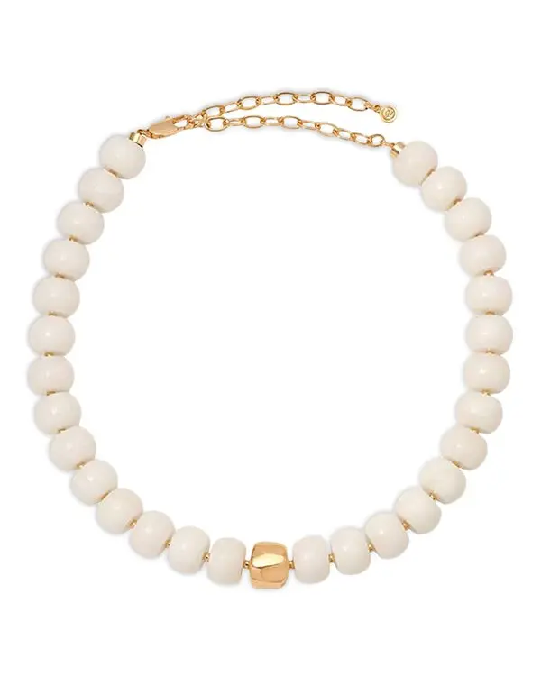 Ettika Power Bead Statement Necklace - Bone