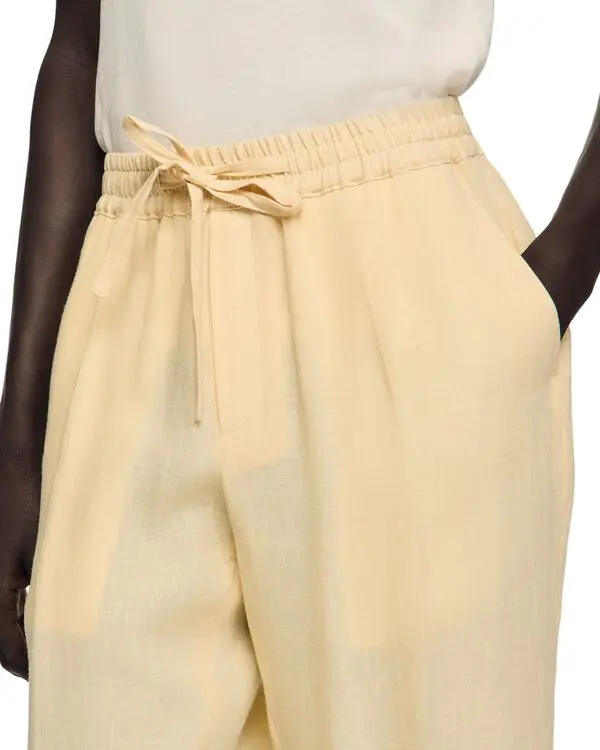Sandro Alpha Elastic Linen Trousers