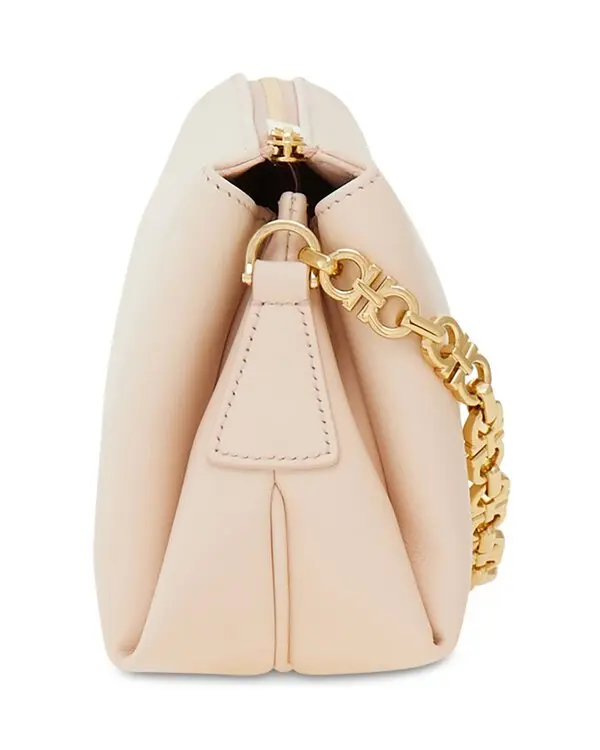 FERRAGAMO Leather Mini Bag With Chain Detail