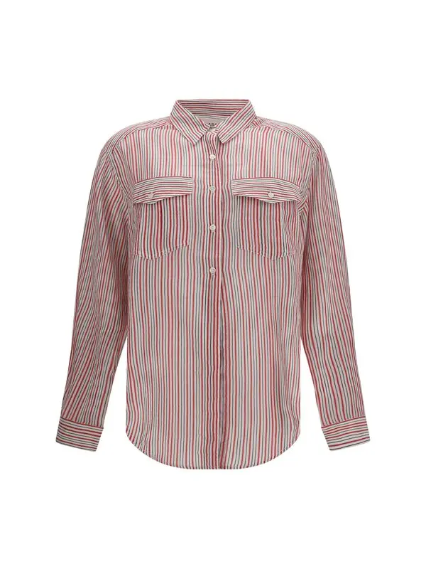 Isabel Marant Étoile Striped Button-up Shirt With Pocket Detail