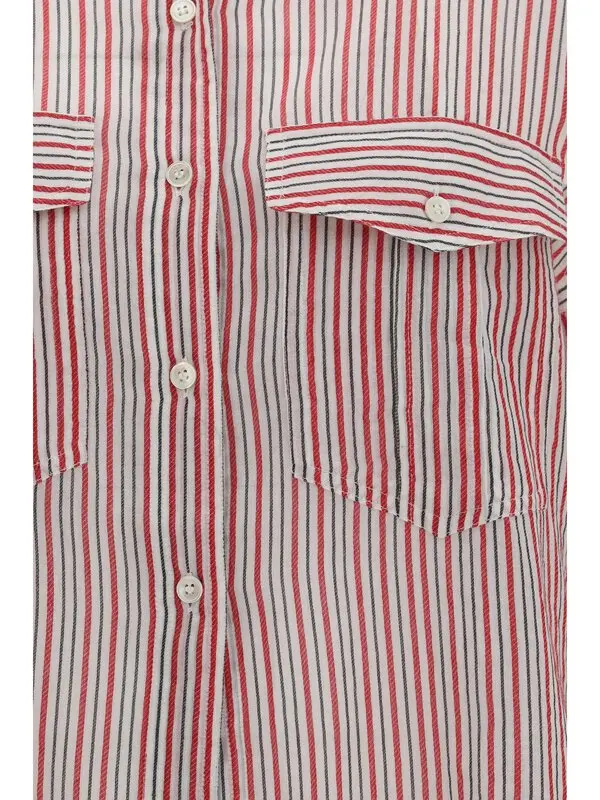 Isabel Marant Étoile Striped Button-up Shirt With Pocket Detail