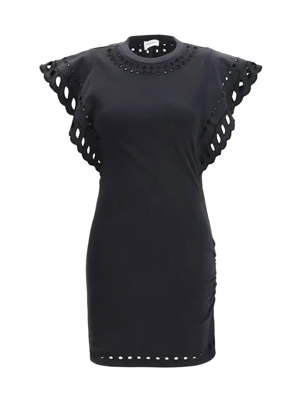 Isabel Marant Étoile Orlane Cotton And Broderie Dress - Black