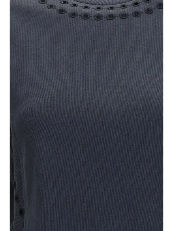 Isabel Marant Étoile Odyle Cotton T-shirt With Cut-out Embroidery - Black
