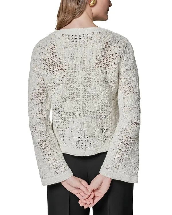 Donna Karan New York Crochet Button Front Jacket