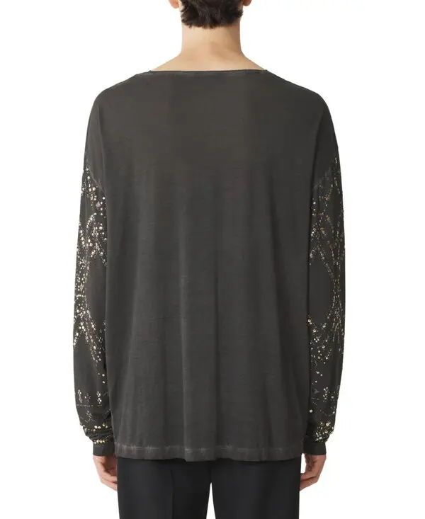 LANVIN Sequin And Bead Embellished Knitted Top