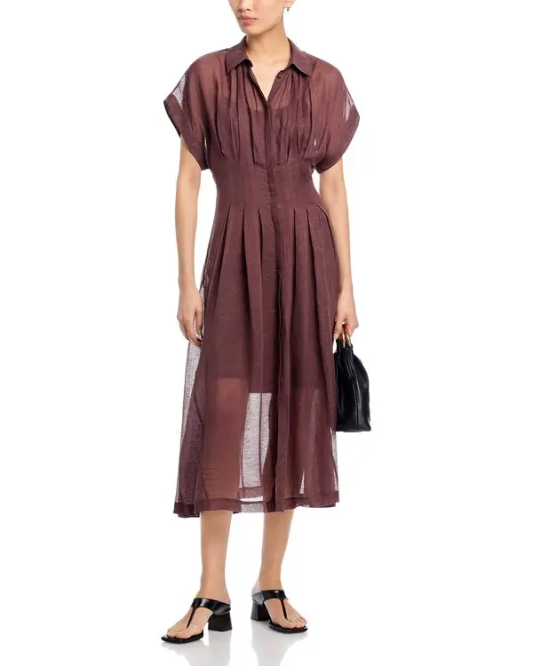 BOSS Davinata Midi Shirt Dress - Mocha