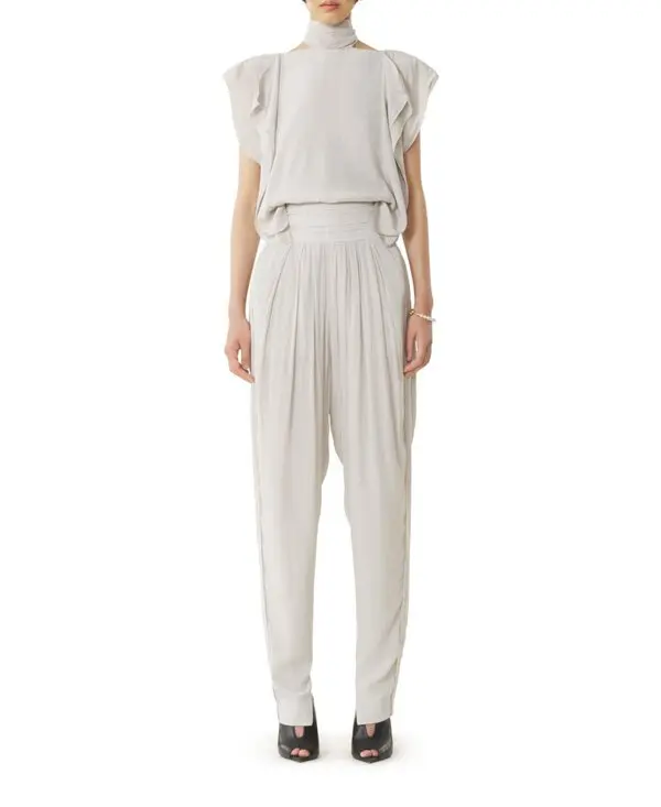 LANVIN Draped Charmeuse Pants