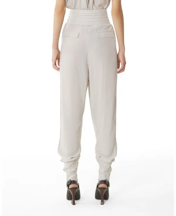 LANVIN Draped Charmeuse Pants