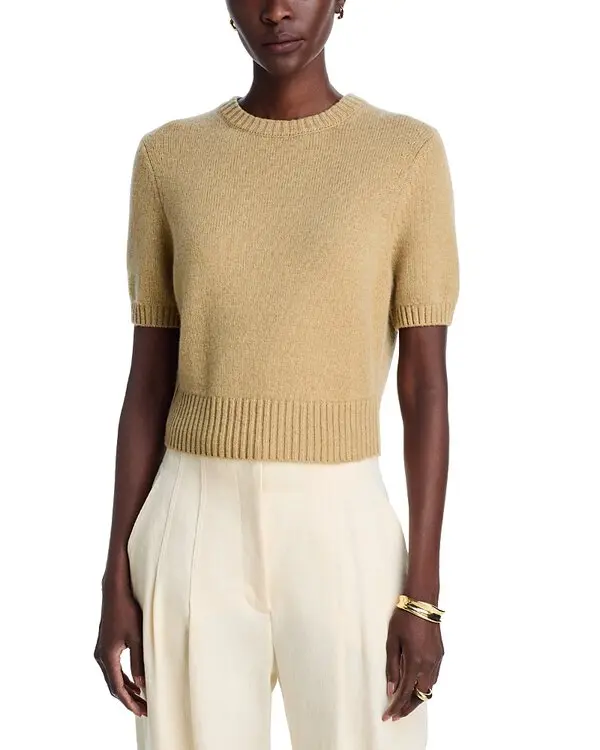 TOCCIN Elsie Short Sleeve Sweater - Biscotti