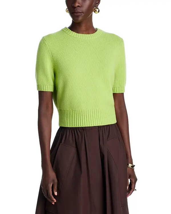 TOCCIN Elsie Short Sleeve Sweater - Lime