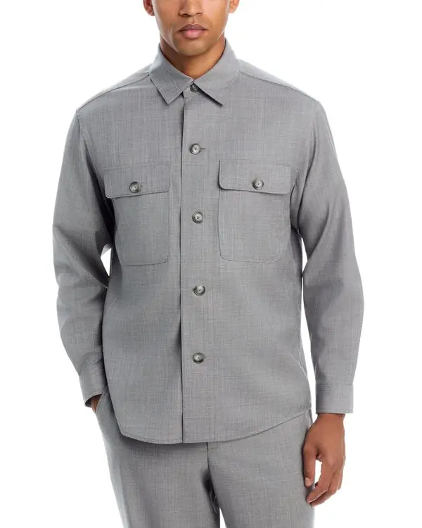 BOSS P-carper Pocket Overshirt - Open Grey